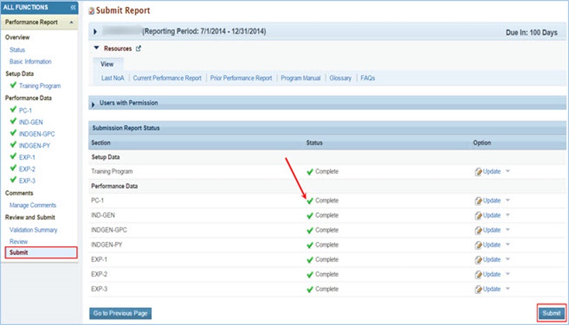 Submitting Your Performance Report | HRSA EHBs